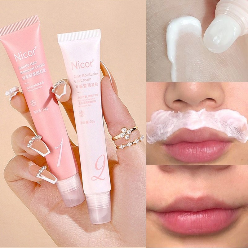 Nicor Lip Hair Removal Cream for Men and Women, Gentle for Removing ...