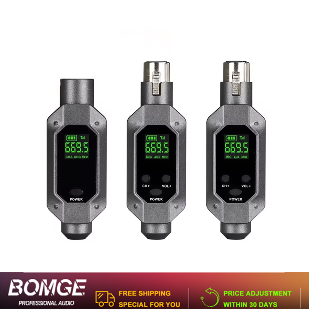 Wireless Microphone Converter, Professional XLR Transmitter and ...