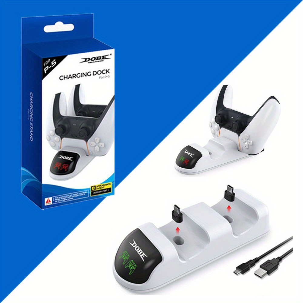 For PS5 & PS5 Slim Controller Joypad Joystick Handle USB Charger Dual ...