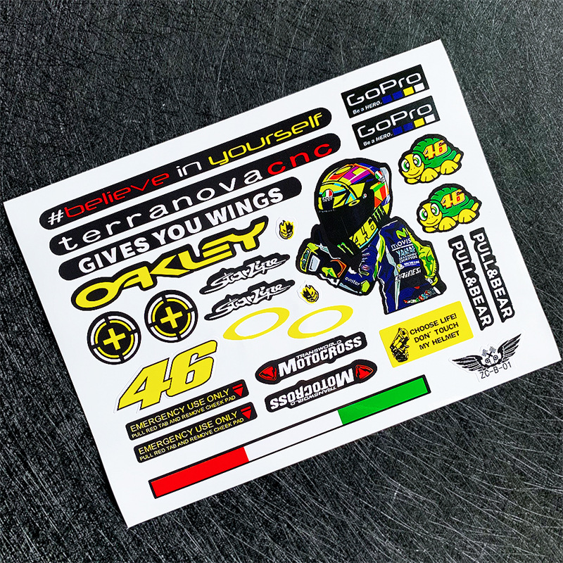 234pcs AGV #46 #93 Moto GP Stickers Italian Stickers Evo Yamaha ...