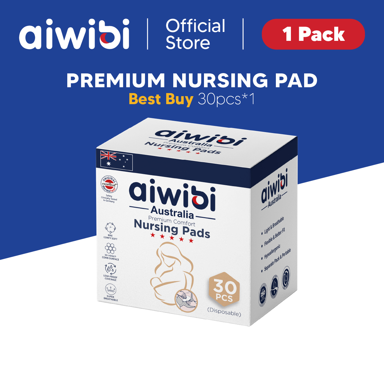 Aiwibi Premium Comfort Nursing Pad (30's) | Shopee Malaysia