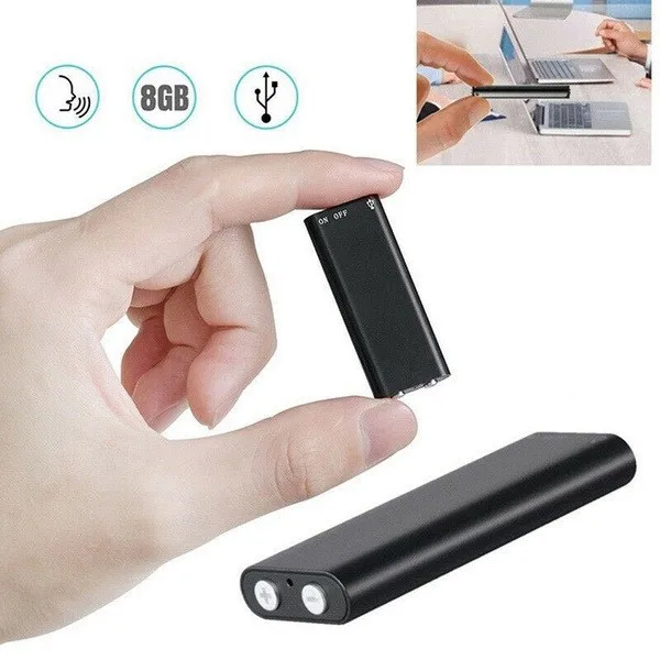 8GB Professional Voice Recorder Digital Audio Mini Dictaphone | Shopee ...