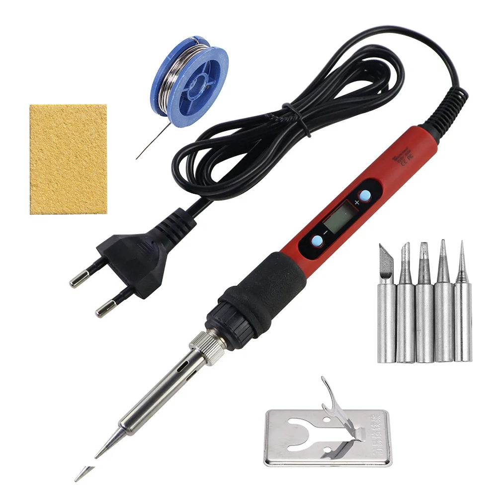 New 80W Adjustable Temperature Soldering Iron with LCD Digital Display ...