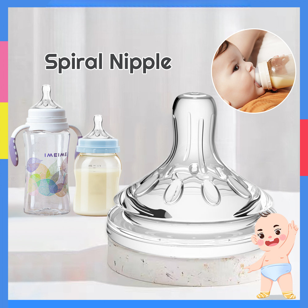 [Shopee Choice] Puting Silicone Nipple Baby Teat Nipple Anti Colic BPA Free Natural Fit Wide ...