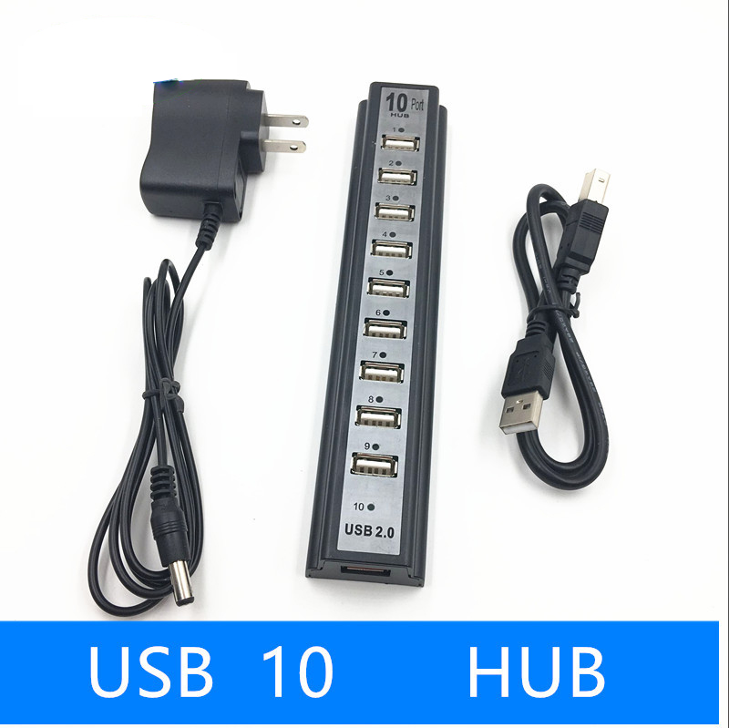 USB splitter, 10 port USB/HUB, with power 10usb interface hub | Shopee ...