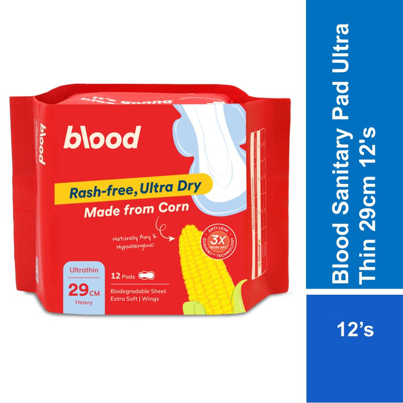 Blood Sanitary Pad Ultra Thin 29cm 12's | Shopee Malaysia