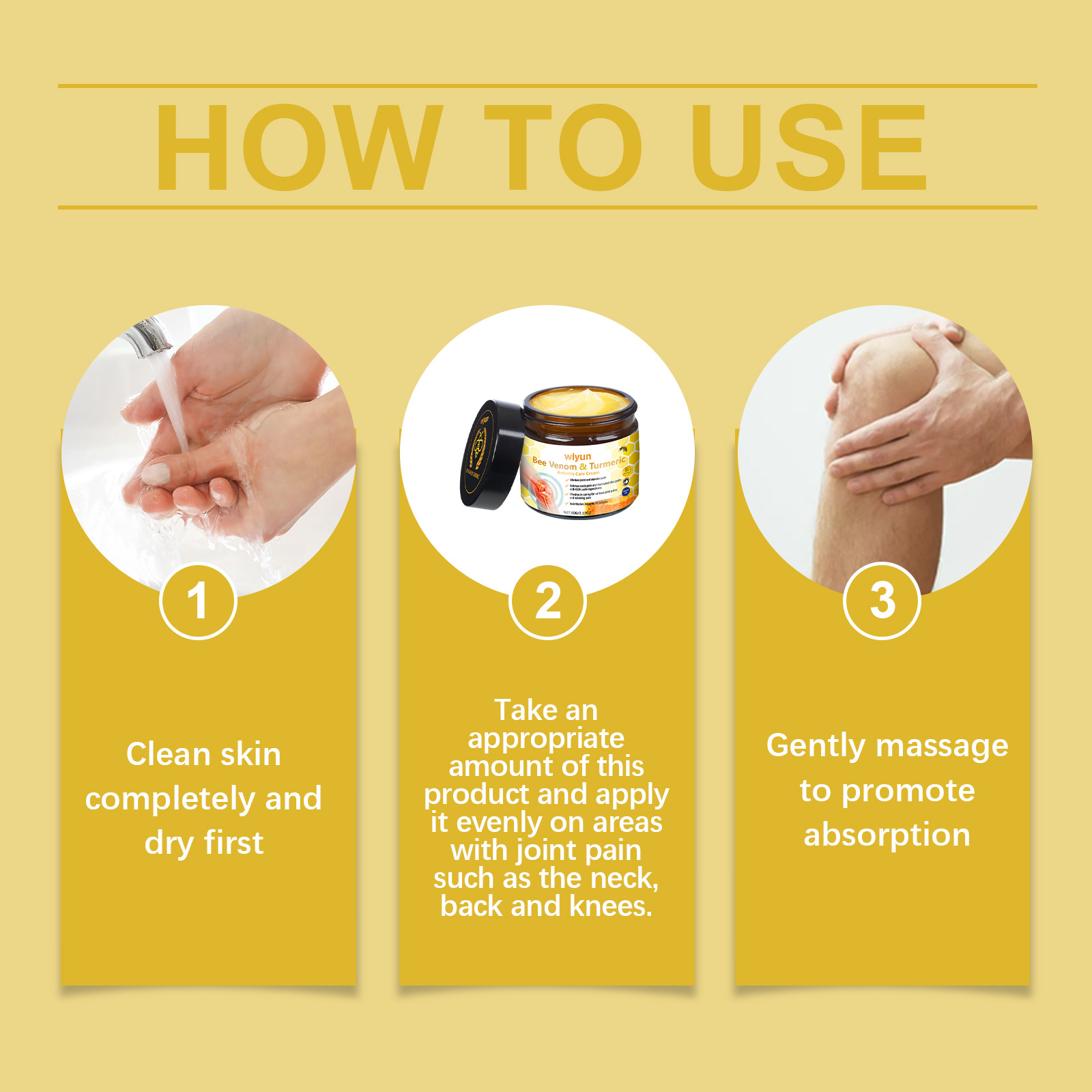 Turmeric Bee Venom Joint Smooth Cream Original, for Relief of Muscle ...