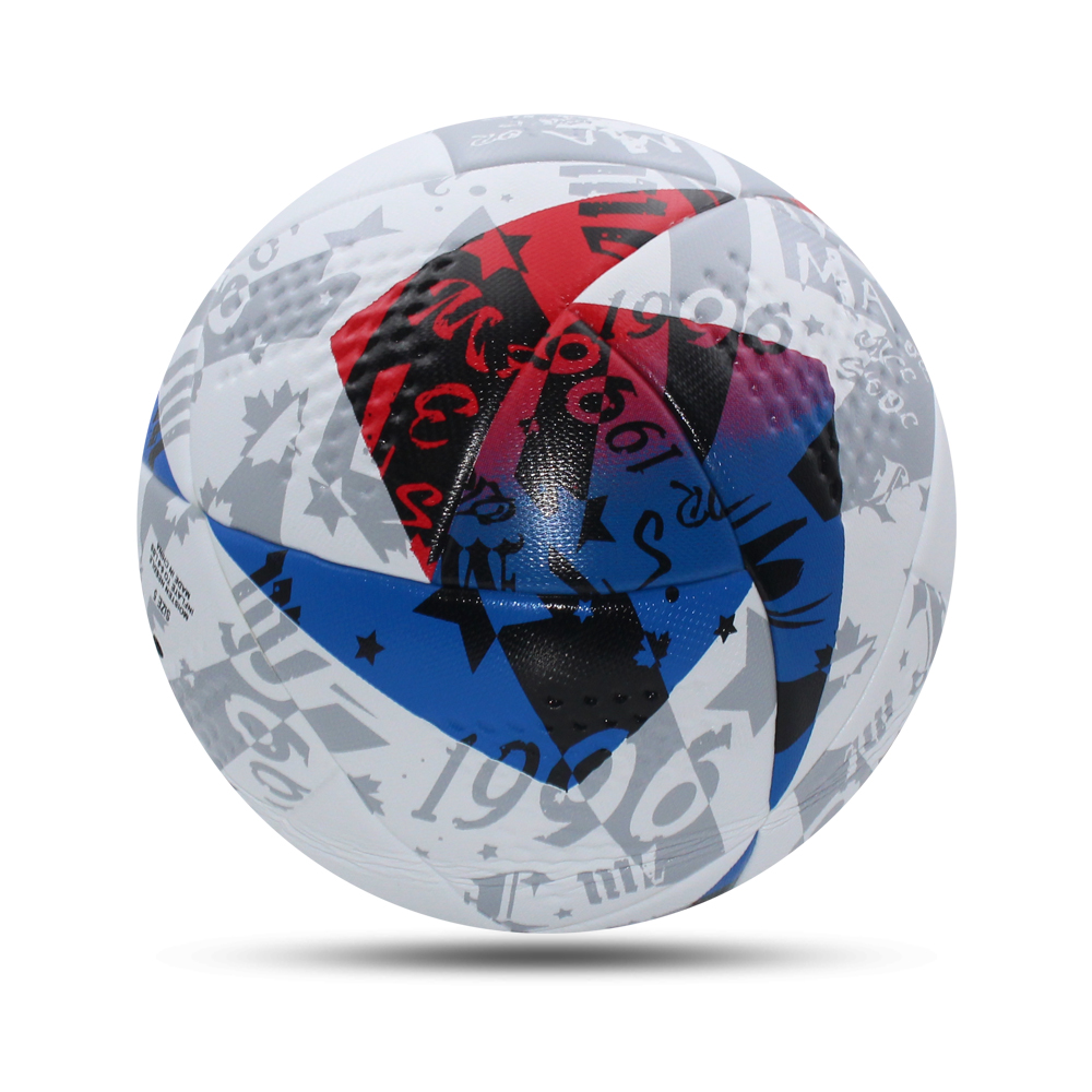 Standard Size 5 Football Match Training Soccer Ball PU Leather Football ...