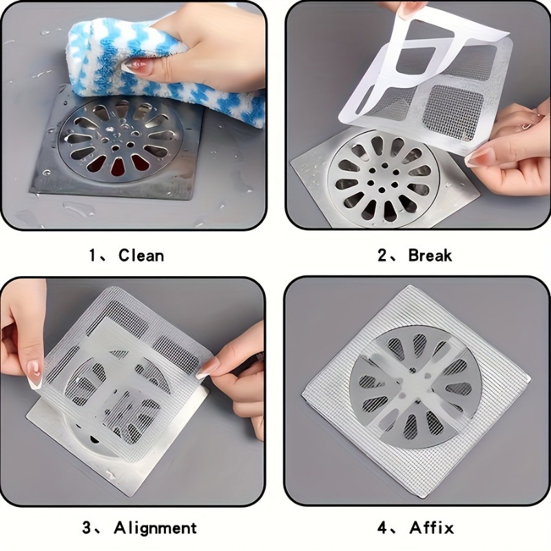 50pcs, Drain Filter Cover For Hair Plugs, Disposable Shower Dra in Hair ...