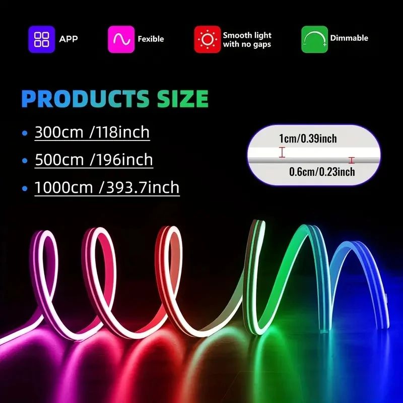 Tuya Smart Life WiFi LED Neon Light Strip 5V LED Strip RGB Neon Sign ...