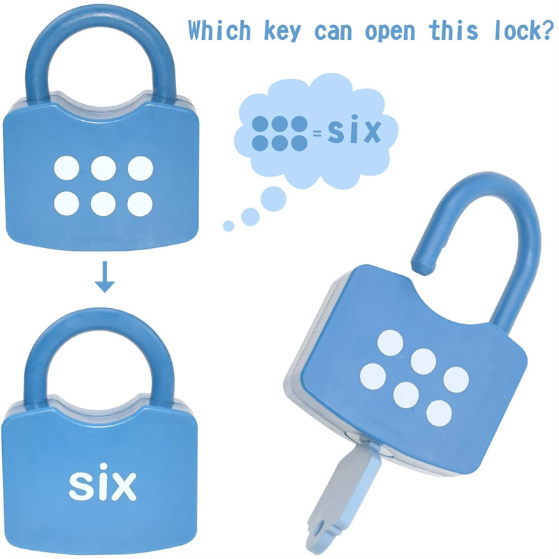 Alphabet Number Locks Keys Toy Set Montessori Matching Game For Early ...