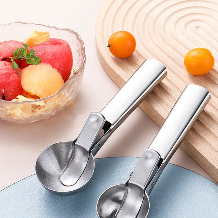 Thickened stainless steel ice cream spoon for commercial use, ice cream ...