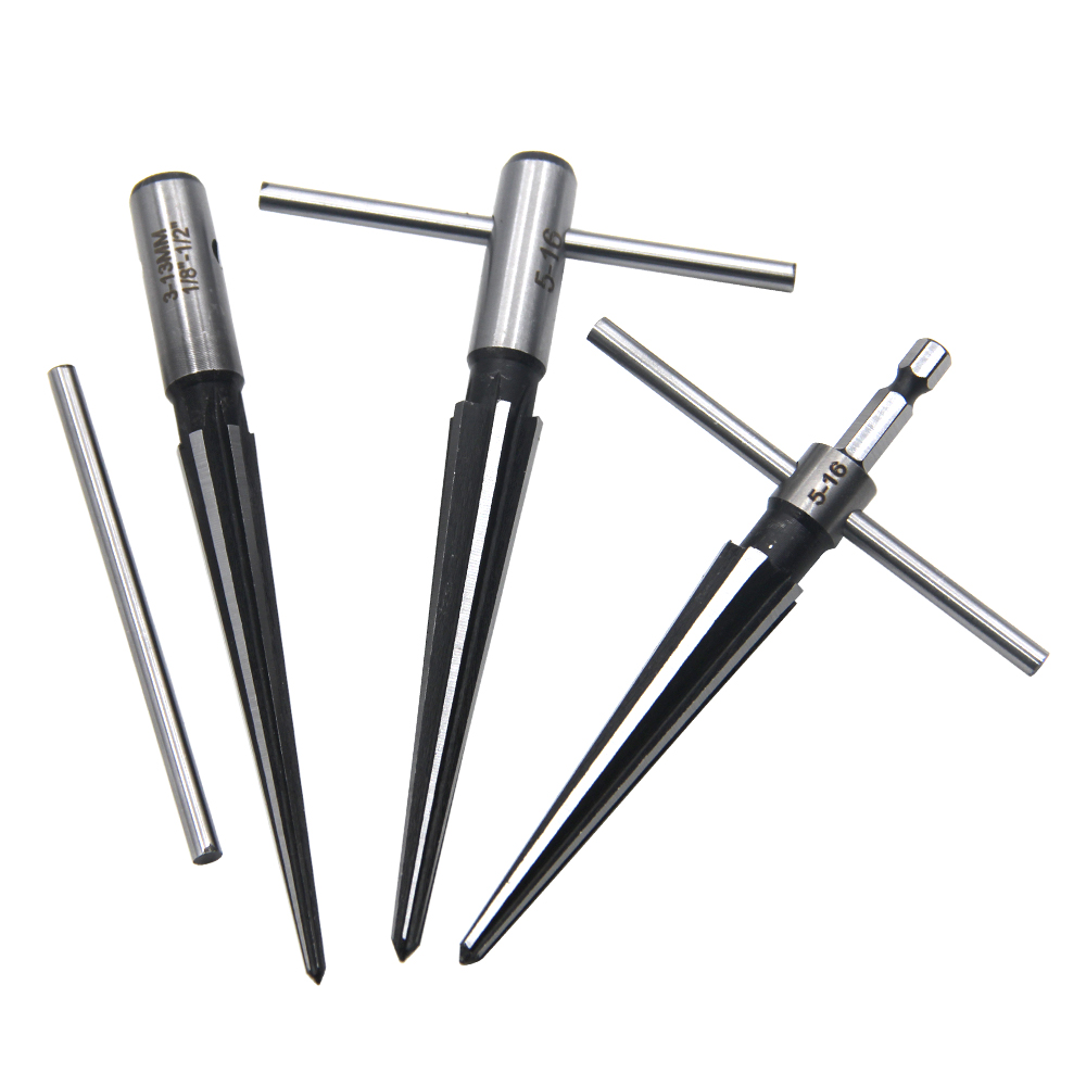 Round and Hex Taper Reamer Set - 3-13mm and 5-16mm Handheld Tools for ...