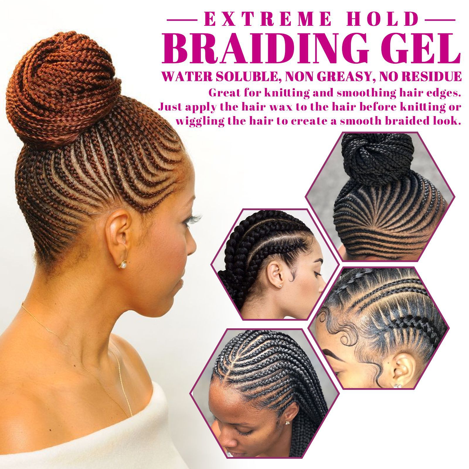 Get The Perfect Hold With Braiding Gel Natural Hair Styling Tool For ...