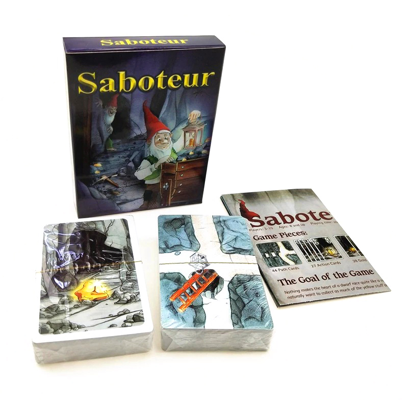 Saboteur Board Game Cards - Tabletop Game Featuring Dwarf Gold Mine ...