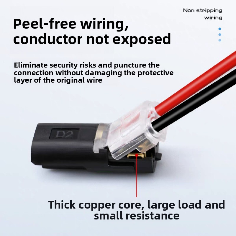Wire Connector 2 Pin Way Cable Plug Car Electric Wire Snap Connectors ...