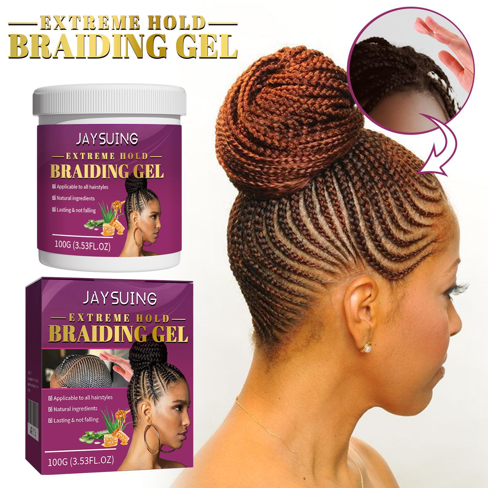 Get the Perfect Hold with Braiding Gel - Natural Hair Styling Tool for ...