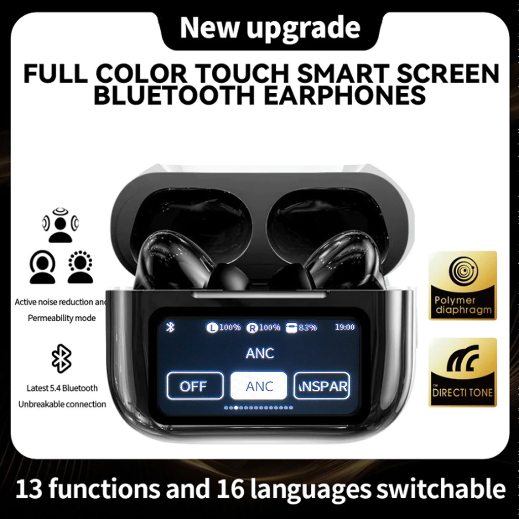 TWS Earbud A9 Pro Wireless Bluetooth Earphone ANC ENC Headset Noise ...