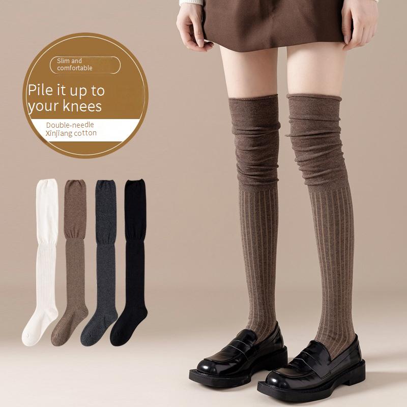 JK Anime Style Slouch Socks - Soft Knee High Cotton Socks for Women and ...