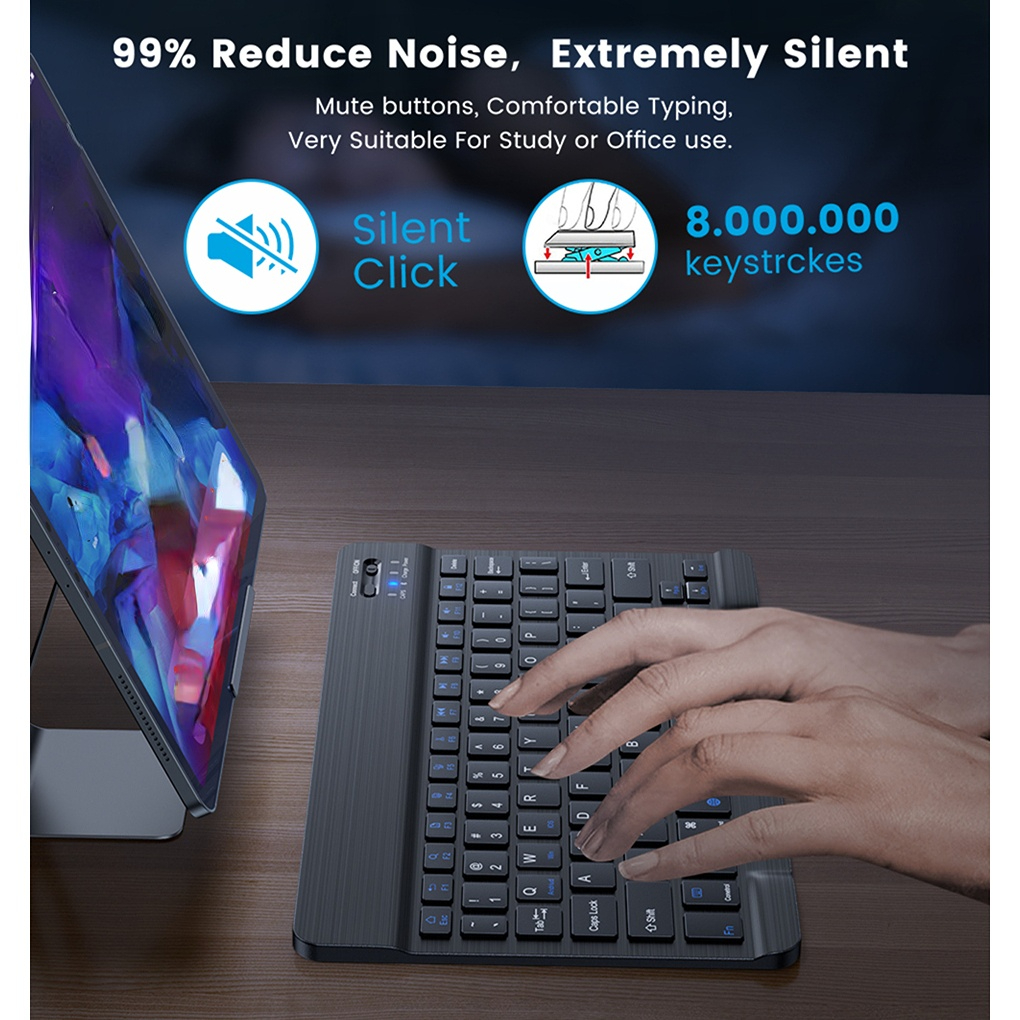New Small Keyboard Gaming Mini Bluetooth Wireless Mouse Set for iPad ...