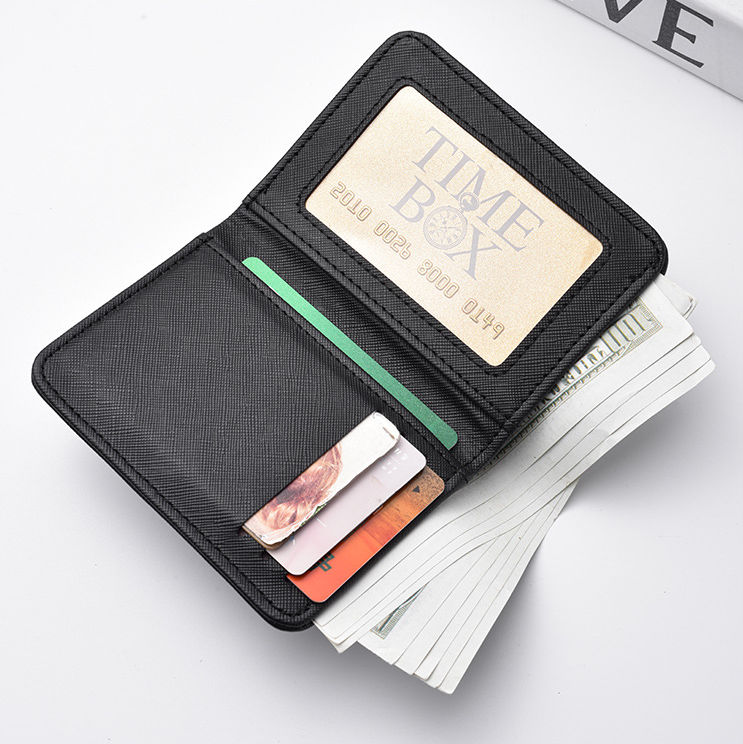 Men's Slim Bifold Wallet - Vertical ID Window & Multi-Card Slot Compact ...
