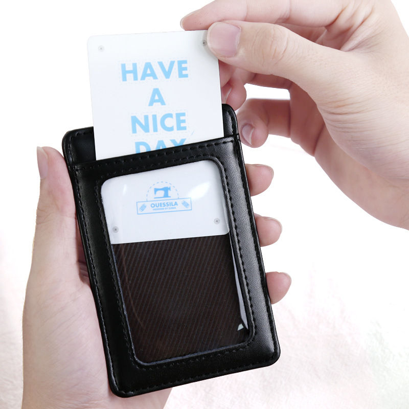 Work Card Leather Card Holder ID Card Holder Bus Access Control Badge ...