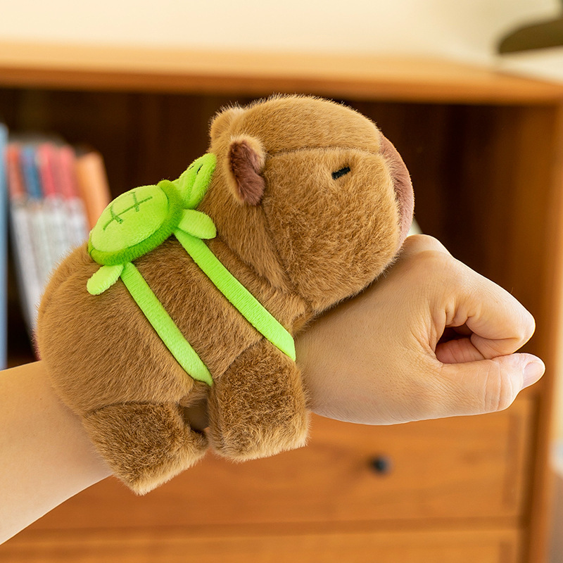 Soft Capybara Hand Clapping Plush Bracelet Interactive Toy Fun Gift For ...