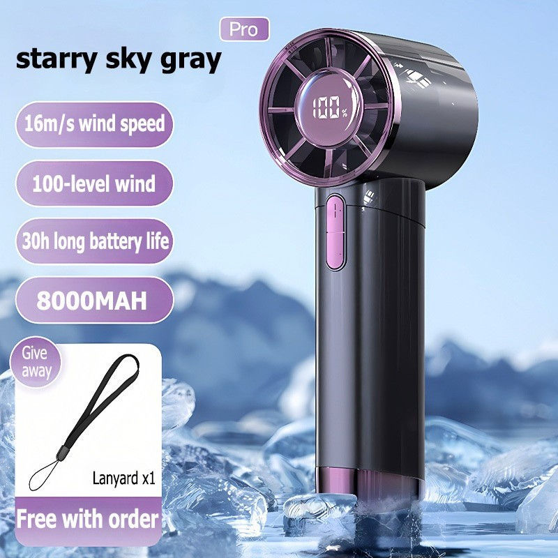 Instant Cooling Fan 16m/s Wind Speed Brushless Motor 8000mAh ...