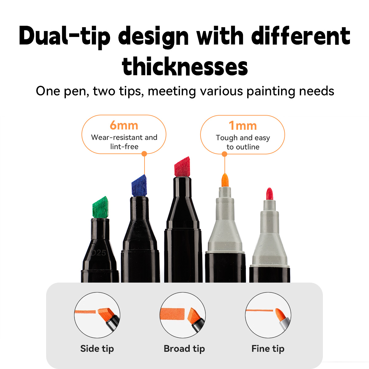 48/60 Color Double-headed Markers for Art, Watercolor, School, and ...