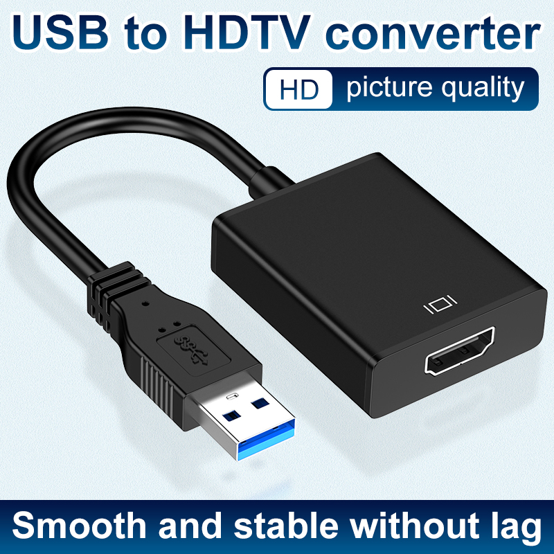 USB to HDTV Adapter for Monitor Windows 11/10/ 8, HDTV USB Converter ...