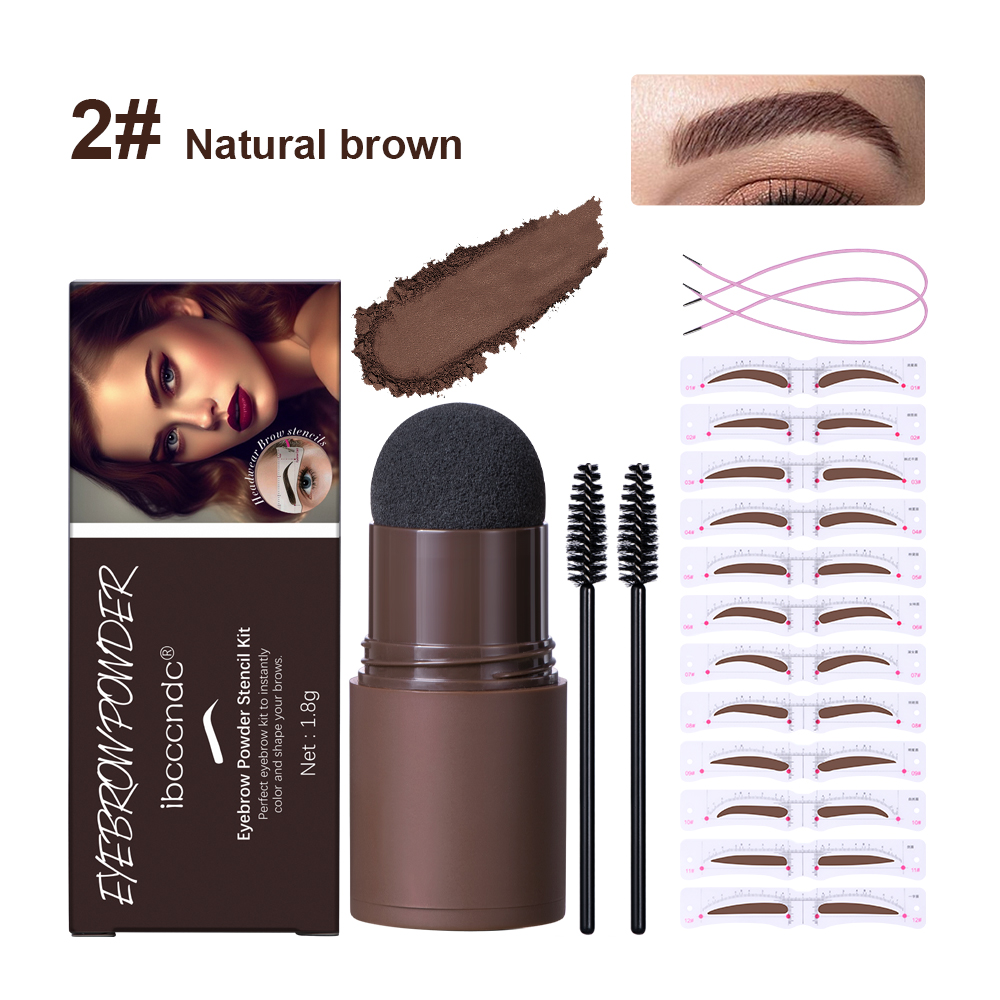 Professional Makeup Brushes Eyebrow Powder Stencil Kit, Waterproof ...