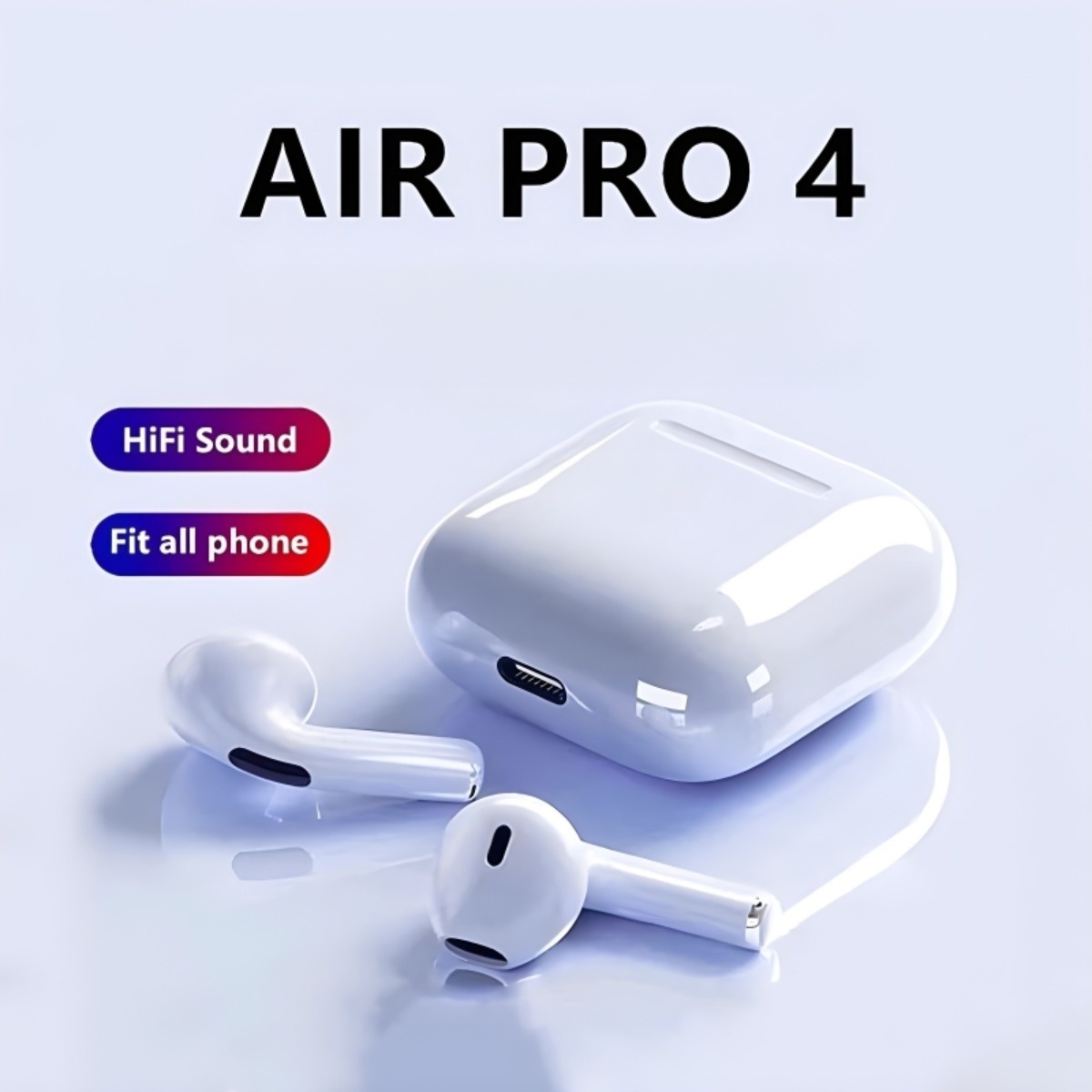 2025 Bluetooth 5.3 TWS Pro4 Earphones 9D Stereo Wireless HiFi Earbuds ...