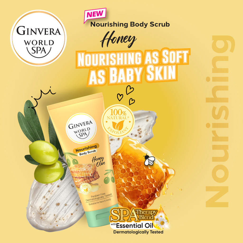 Ginvera World Spa Honey Olive Body Scrub (200ml) | Shopee Malaysia