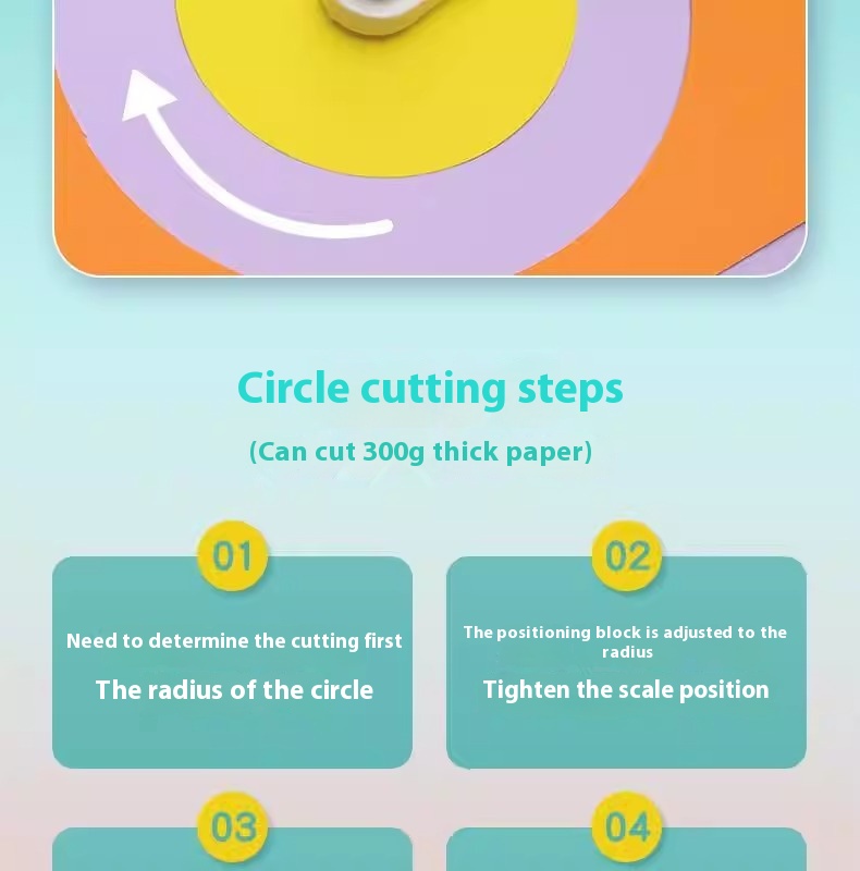 1pc 2-20cm Round Paper-Cutting Machine - Handmade Circular Knife Paper ...