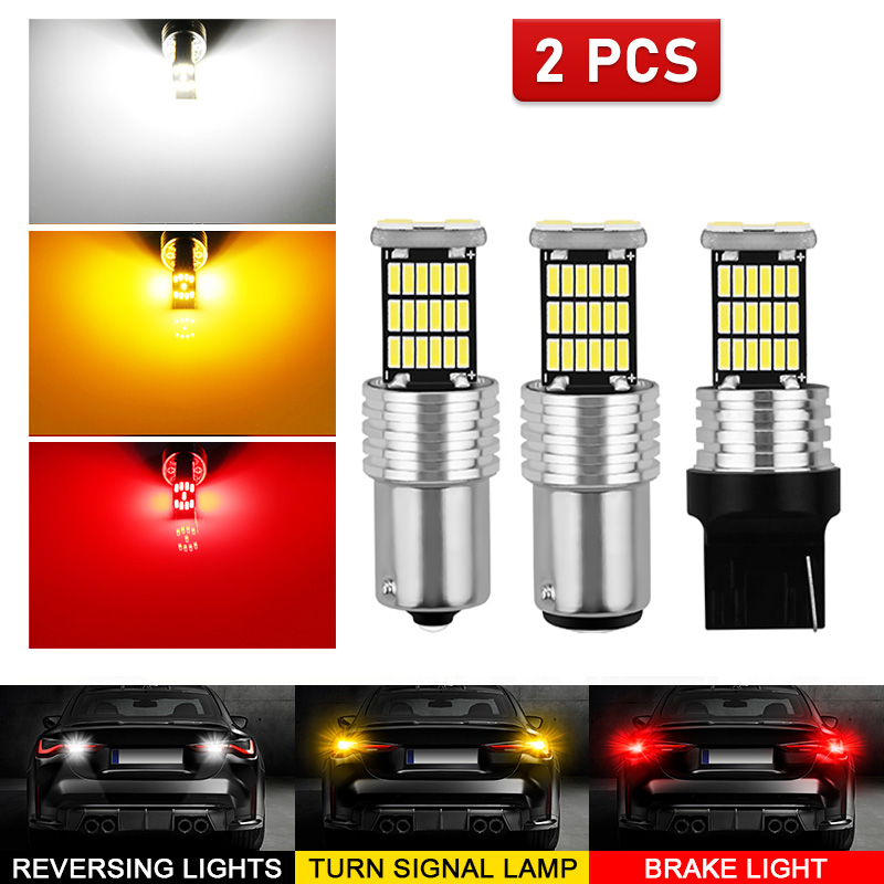 2pcs Car Turn Signal Brake Light Brake Tail Light P21W T20 1157 BA15S ...