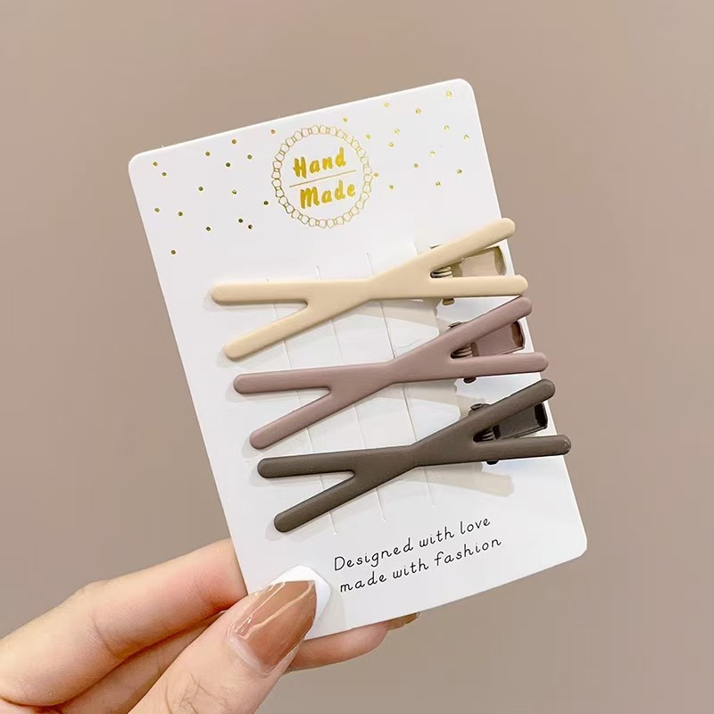 Coffee Color Hairpin Combination Retro Temperament Broken Hair Bangs ...