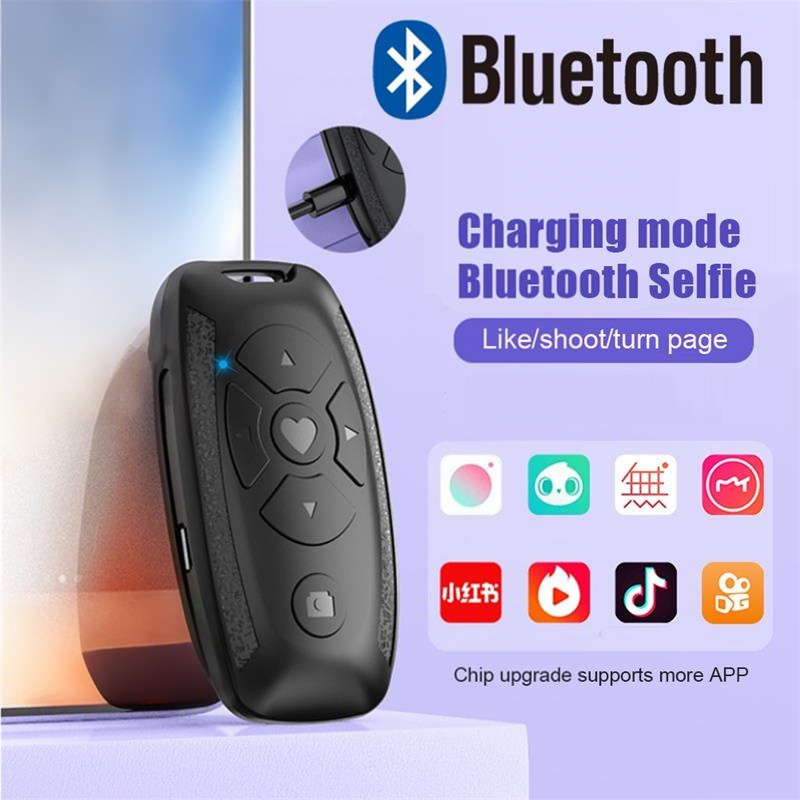 Rechargeable Bluetooth Camera Shutter - Wireless Remote for Phone ...
