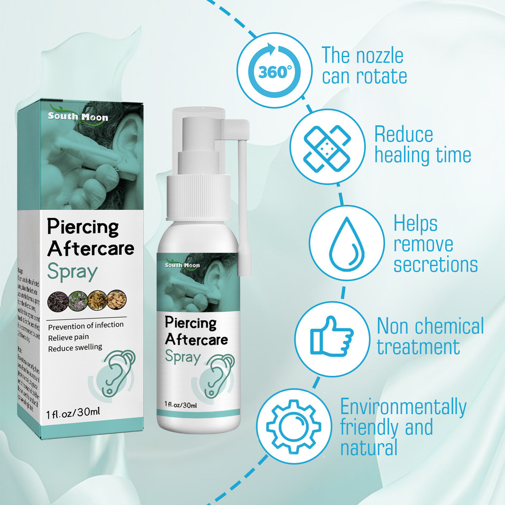 Piercing Aftercare Spray Effective Earring Cleaning Solution Cleaning ...