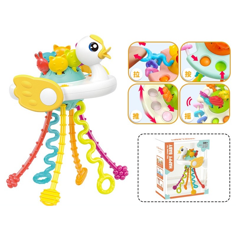 Baby Toy, Hand-held Ball, Teething Ball, Pull-out, Spinning, Soft ...