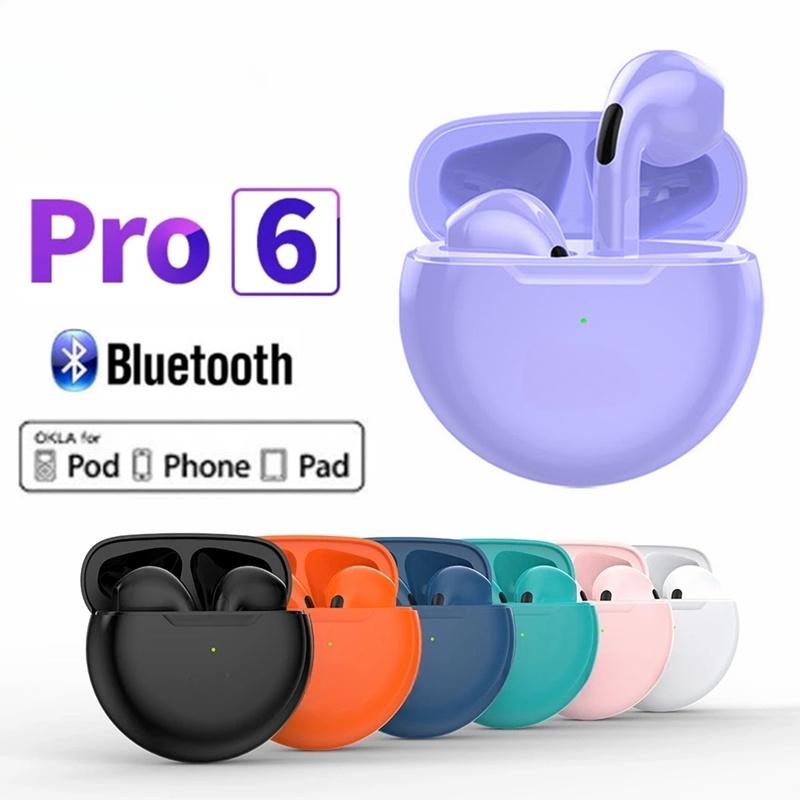 TWS Pro6 Wireless Headphones Bluetooth Earphones High-Quality Stereo ...