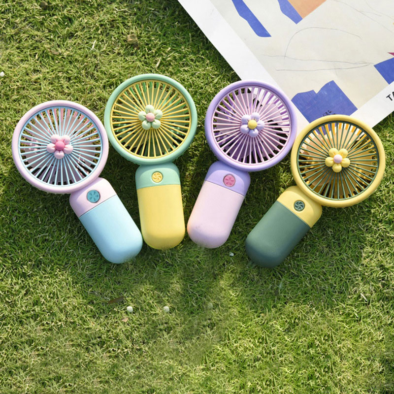 Mini Cute Flower Fruit Rechargable Handheld Fan Portable HandyFan ...