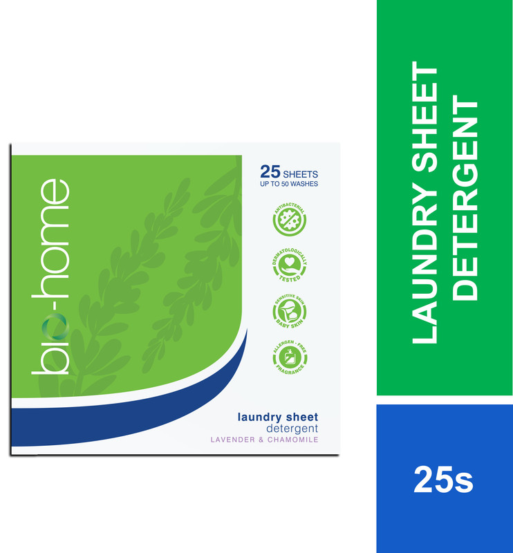 Bio-Home Laundry Sheet Detergent 25 Sheets - Lavender & Chamomile | Shopee Malaysia
