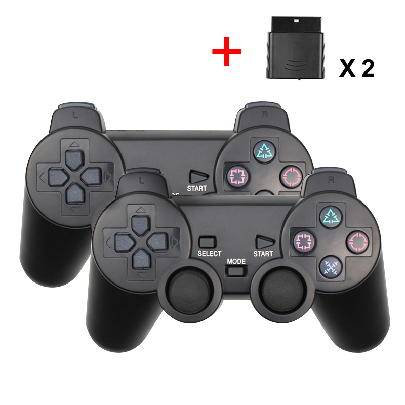 2.4G Wireless Gamepad for PS2 Console Dual Vibration Shock Joystick USB ...