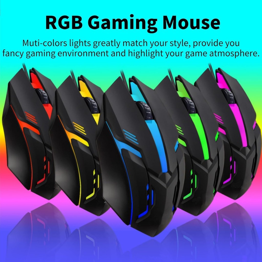Gaming Mouse USB Gaming Mouse Gaming Mouse Wired Mouse with Seven-Color ...