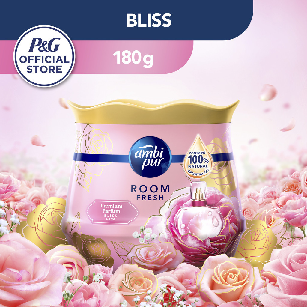 Ambi pur Room Gel Air Freshener Premium Parfum Bliss RIANG 180g | Shopee Malaysia