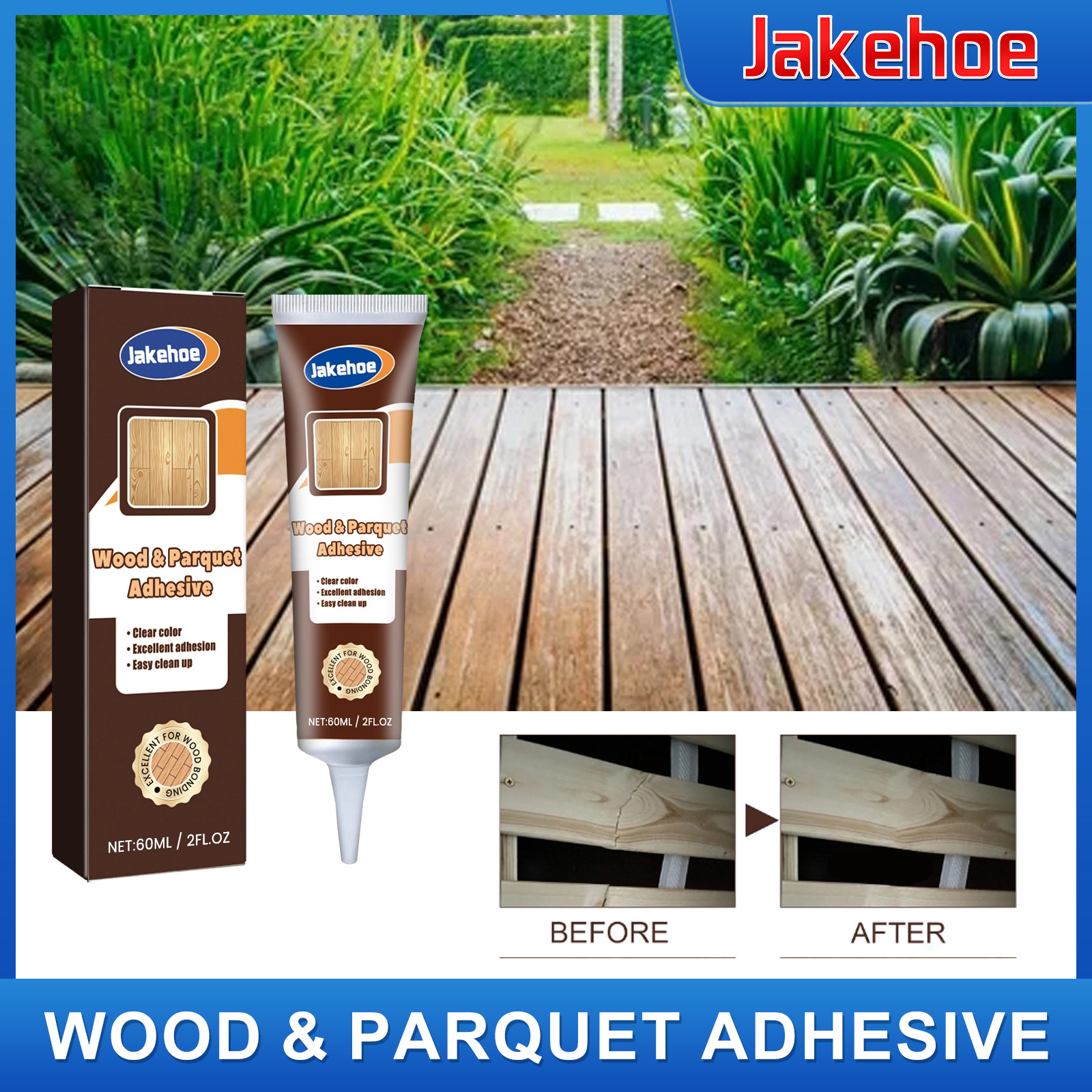 Jakehoe wood adhesive wooden furniture floor tables and chairs crack ...