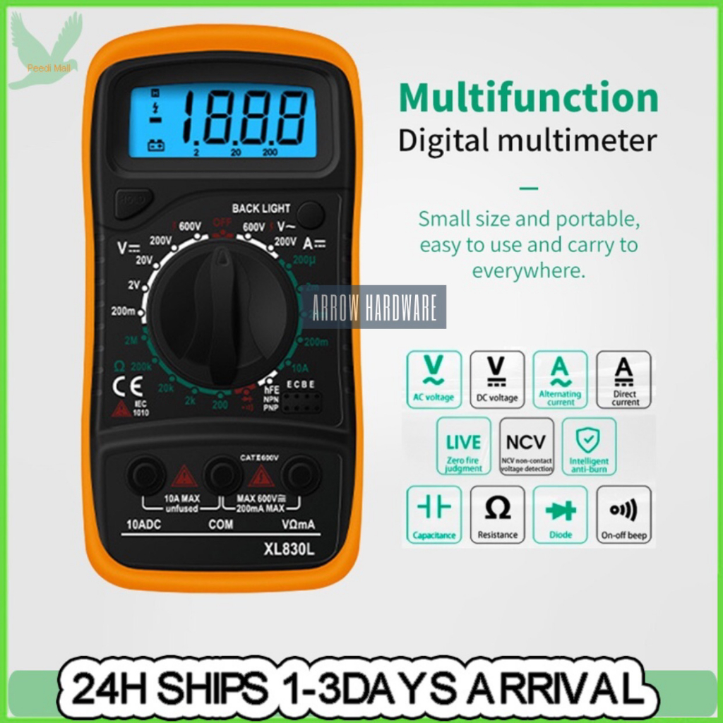 Digital Multimeter Xl830l Portable High-Precision Digital Multimeter ...