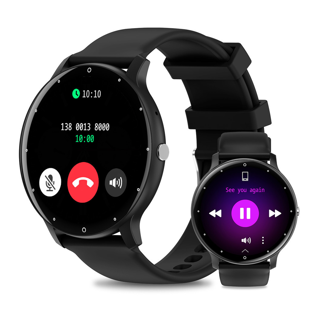 Round Smartwatch for Men Women Wireless Calls Texts Multiple App ...