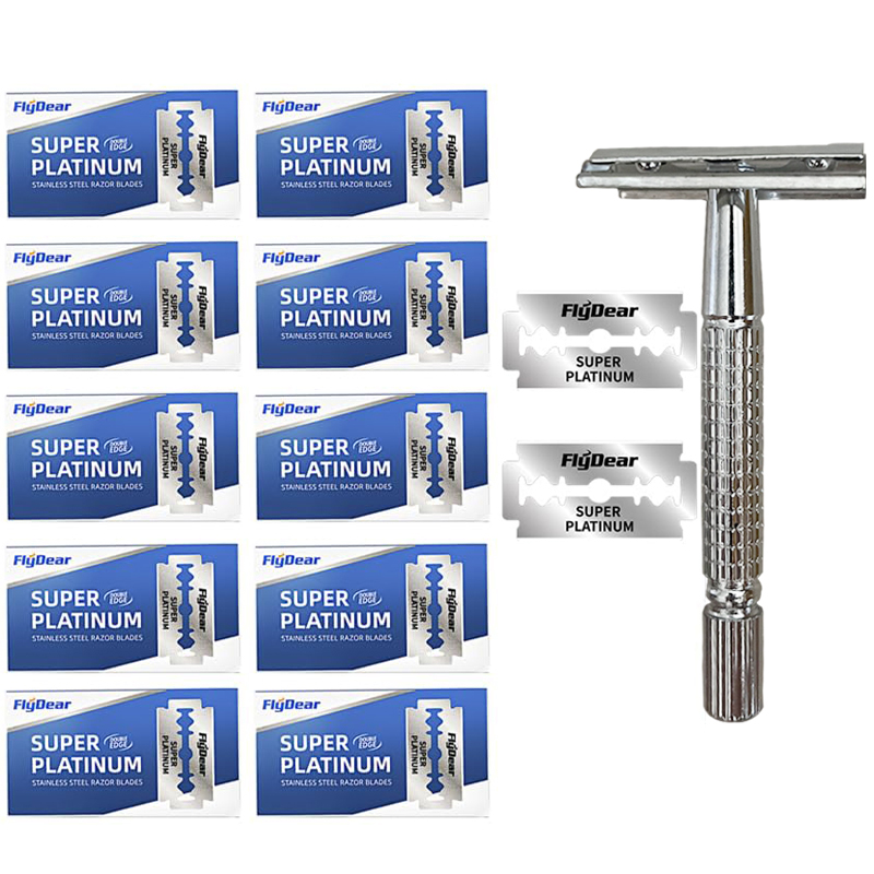 Vintage Double-Edge Safety Razor for Men with Premium Blades & Beard ...