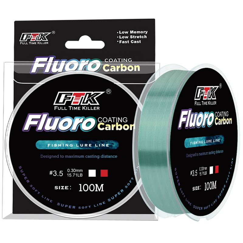 100M Fluorocarbon Coated Leader - 4.1-34.3LB Carbon Fiber Sinking Line ...
